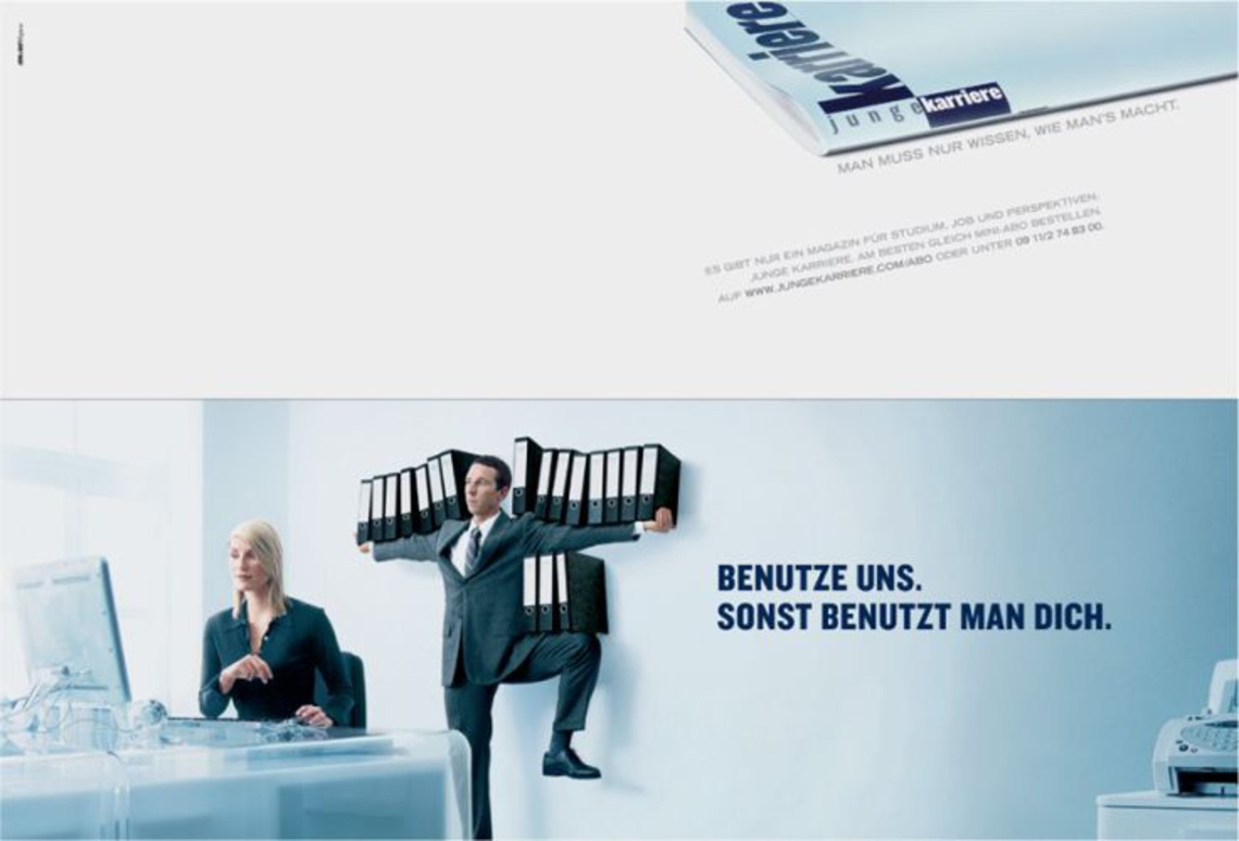 View: Junge Karriere Ad | By Jung Von Matt Hamburg, | Lürzer's Archive